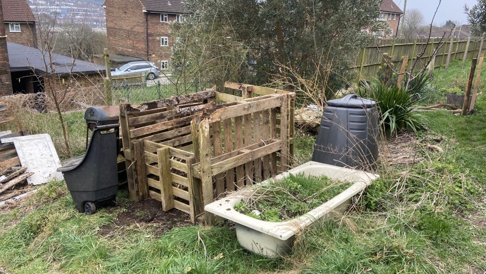 Take a look at the new composting area at Two Trees Community Garden ...